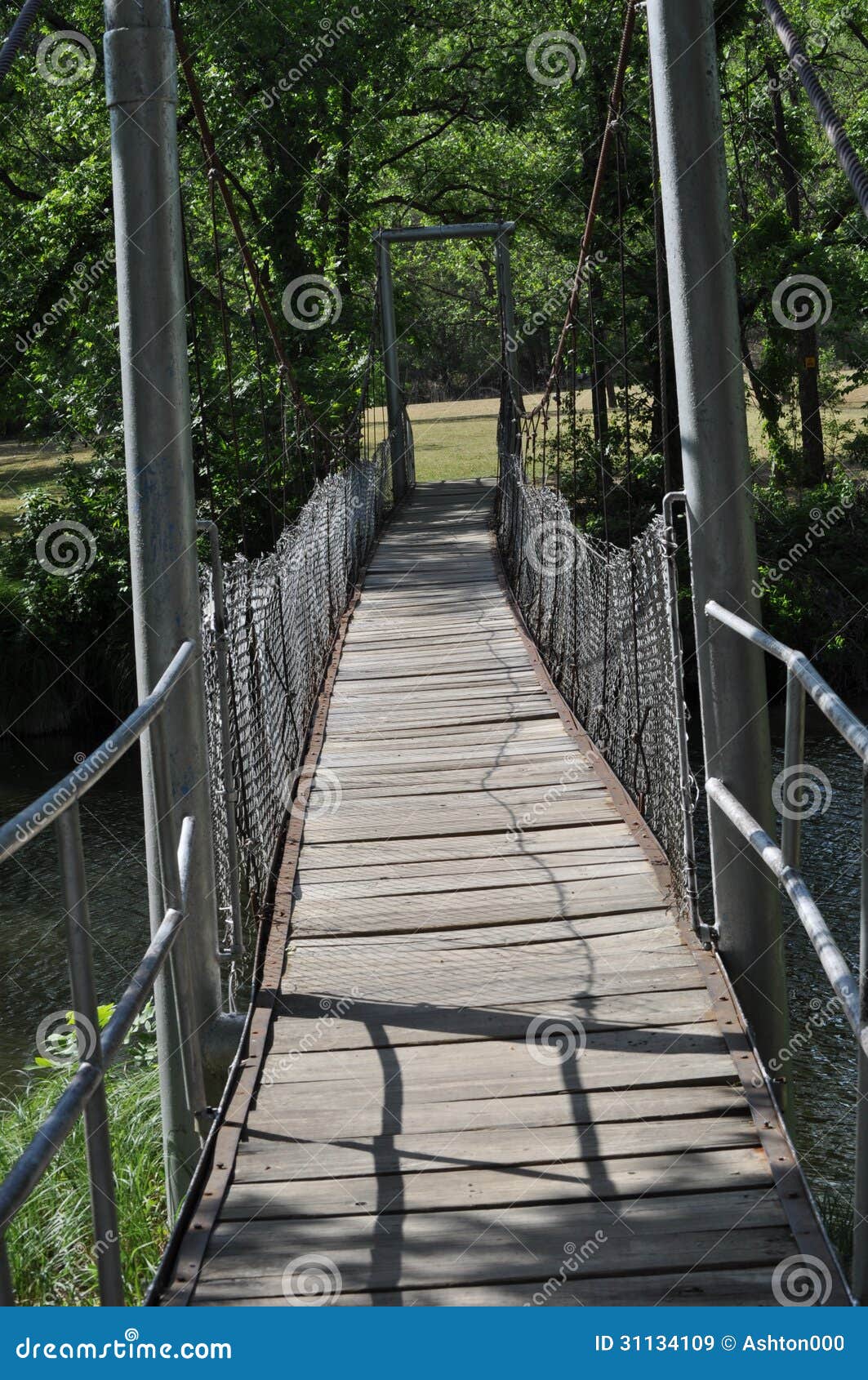 Rocking Bridge stock image. Image of bright, park, grass - 31134109