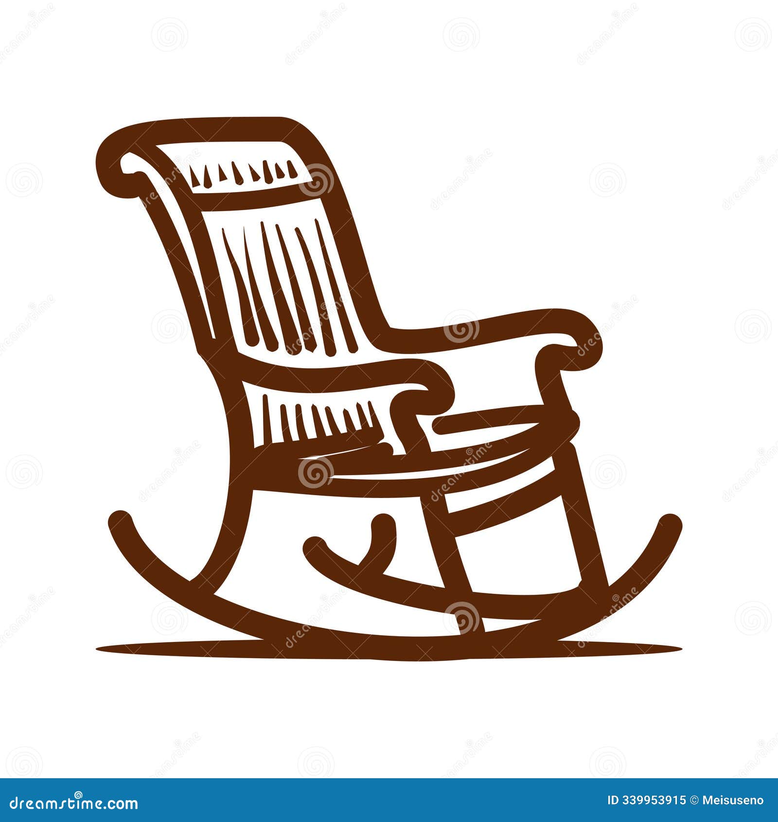 Rocking Chair Icon Logo Design Template Stock Illustration ...