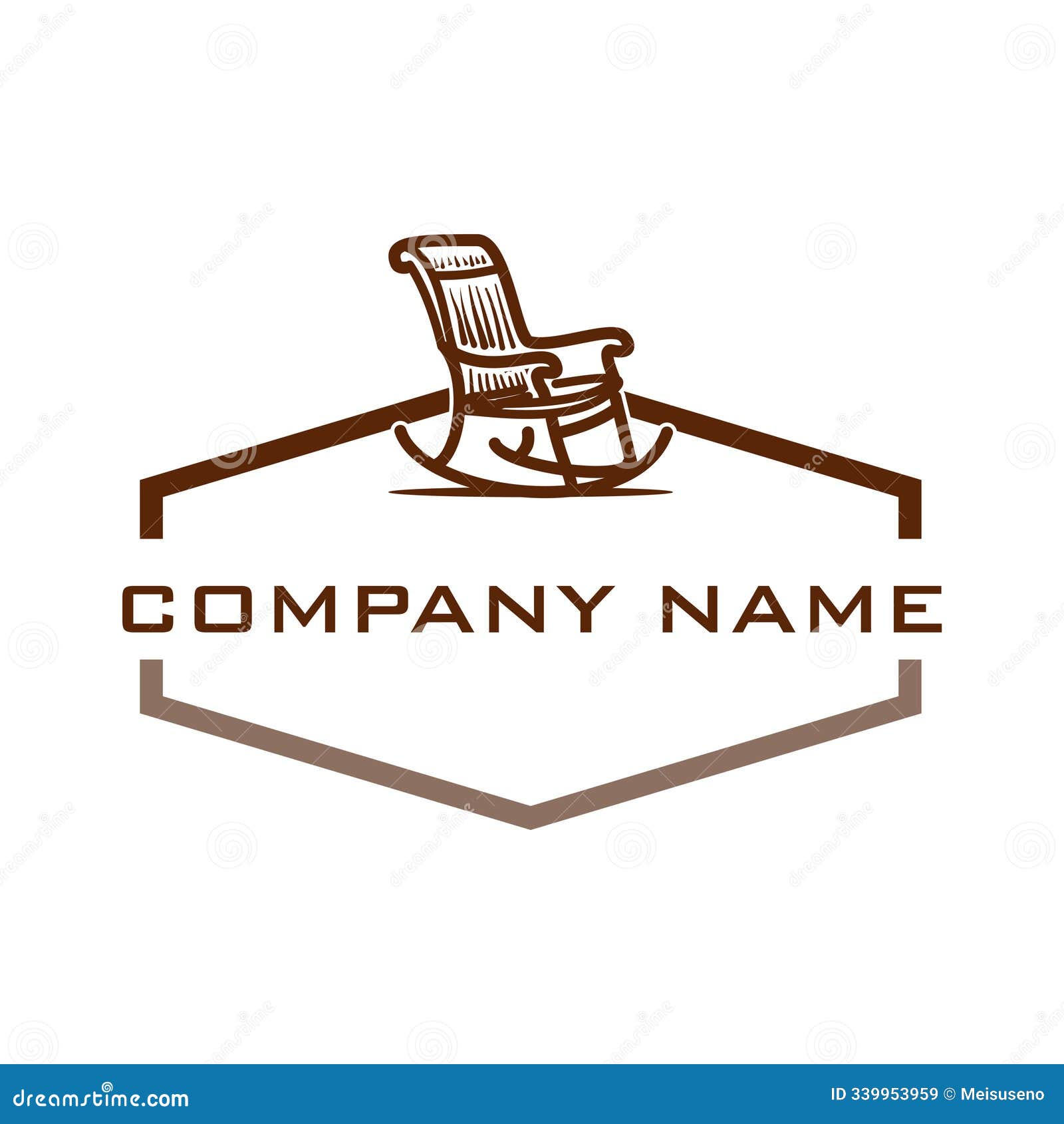 Rocking Chair Icon Logo Design Template Stock Vector - Illustration of ...