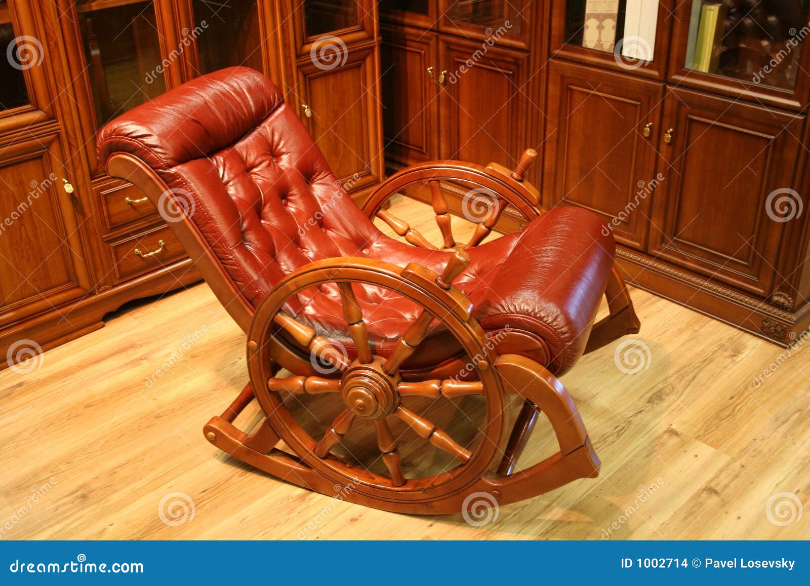 Rocking chair leather stock photo. Image of victorian - 1002714