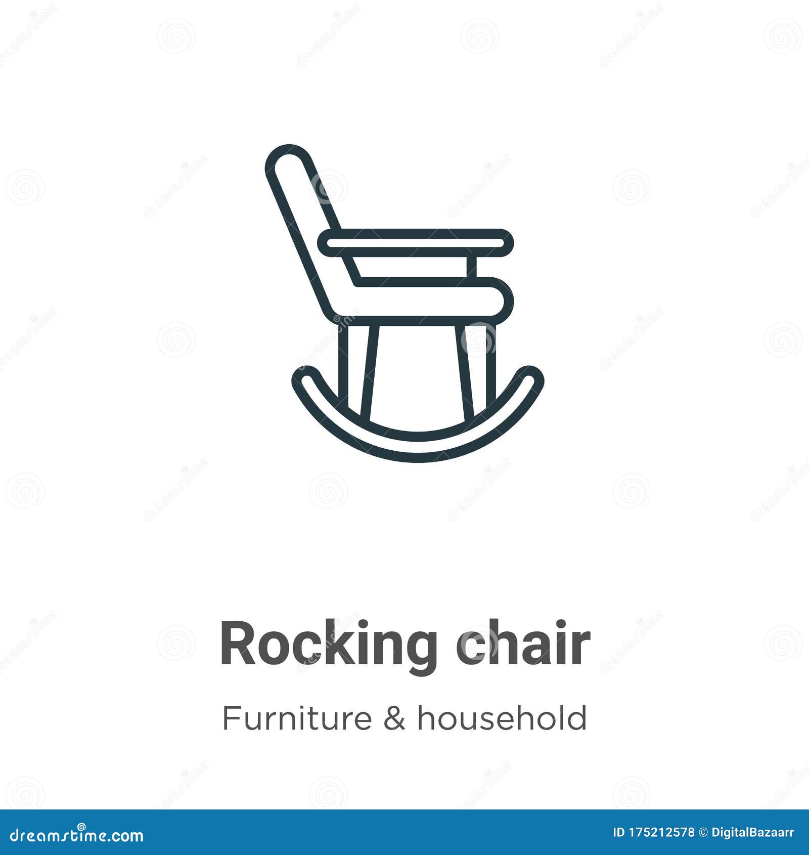 Rocking Chair Outline Vector Icon. Thin Line Black Rocking Chair Icon ... Rocking Chair Outline Vector Icon. Thin Line Black Rocking Chair Icon ...