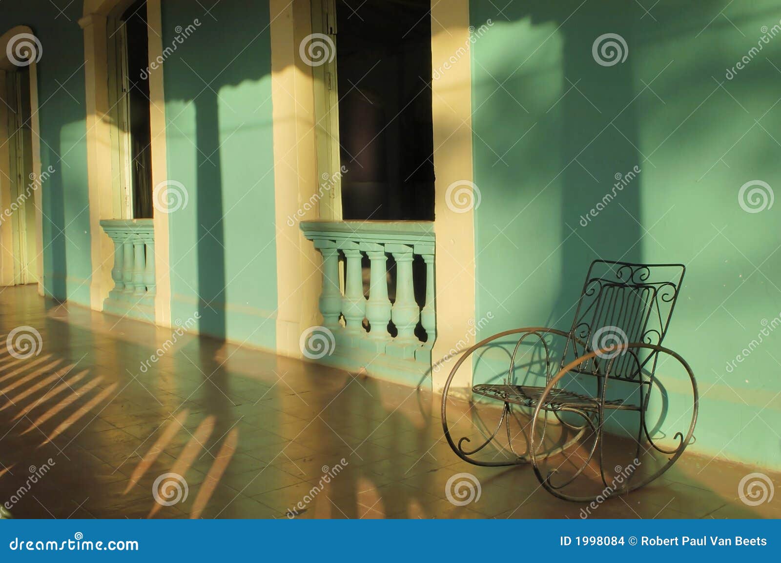 Rocking Chair at Porch in Cuba Stock Photo - Image of sight, rocking ...