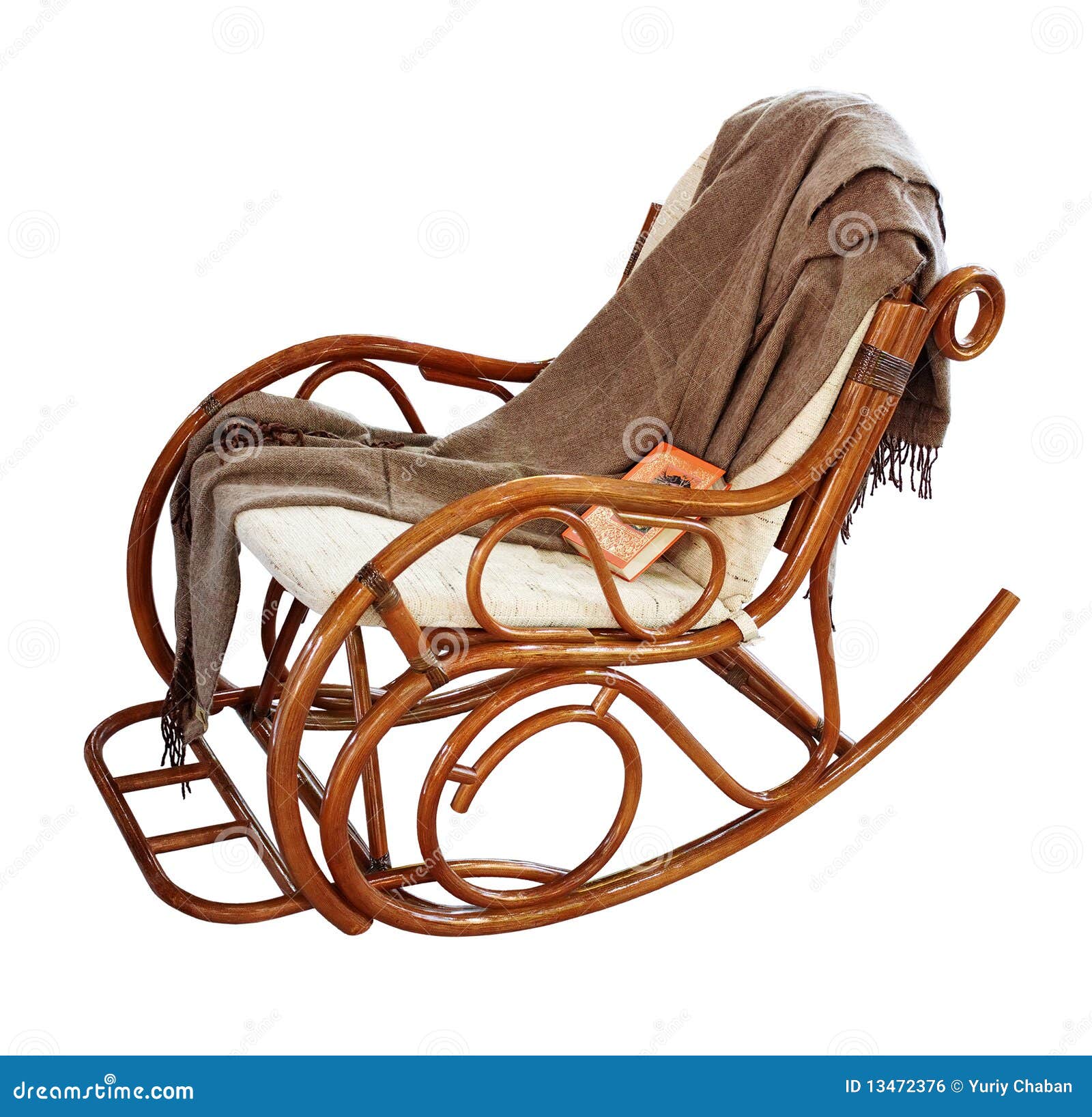 Rocking-chair with Rug and Book Stock Photo - Image of swing, remember ...