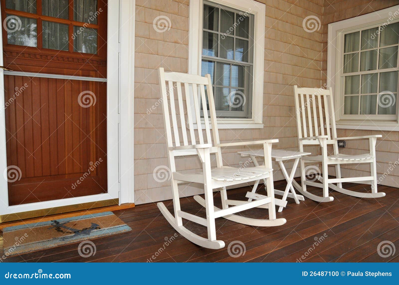 Rocking Chairs on Porch stock photo. Image of rocking - 26487100