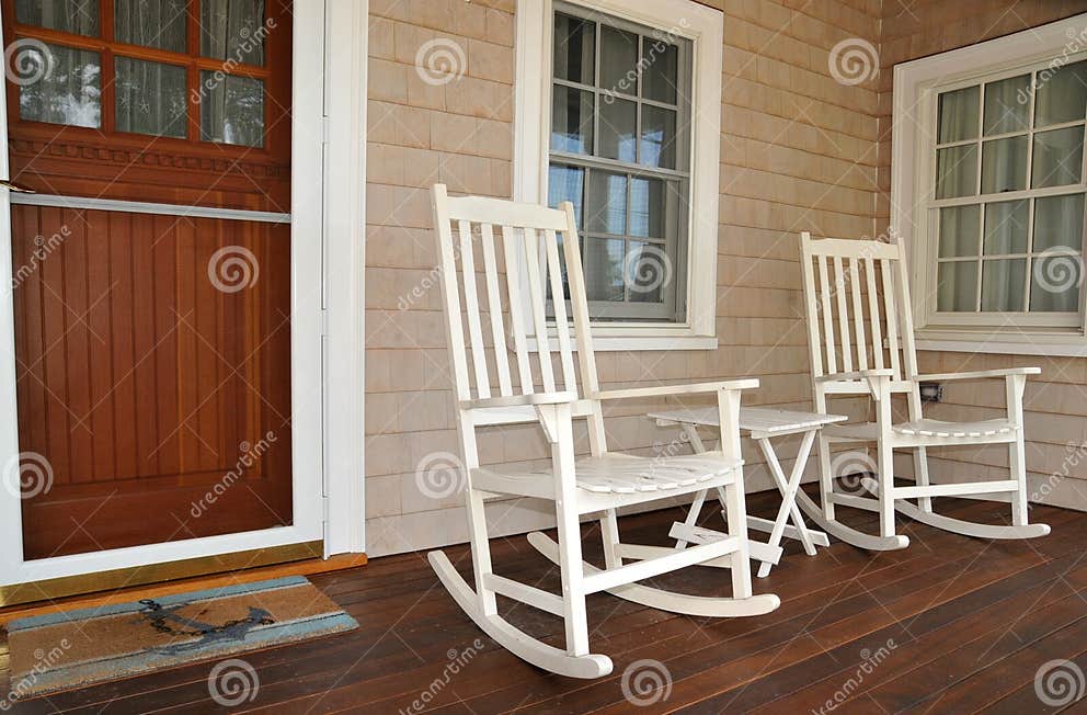 Rocking Chairs on Porch stock photo. Image of rocking - 26487100