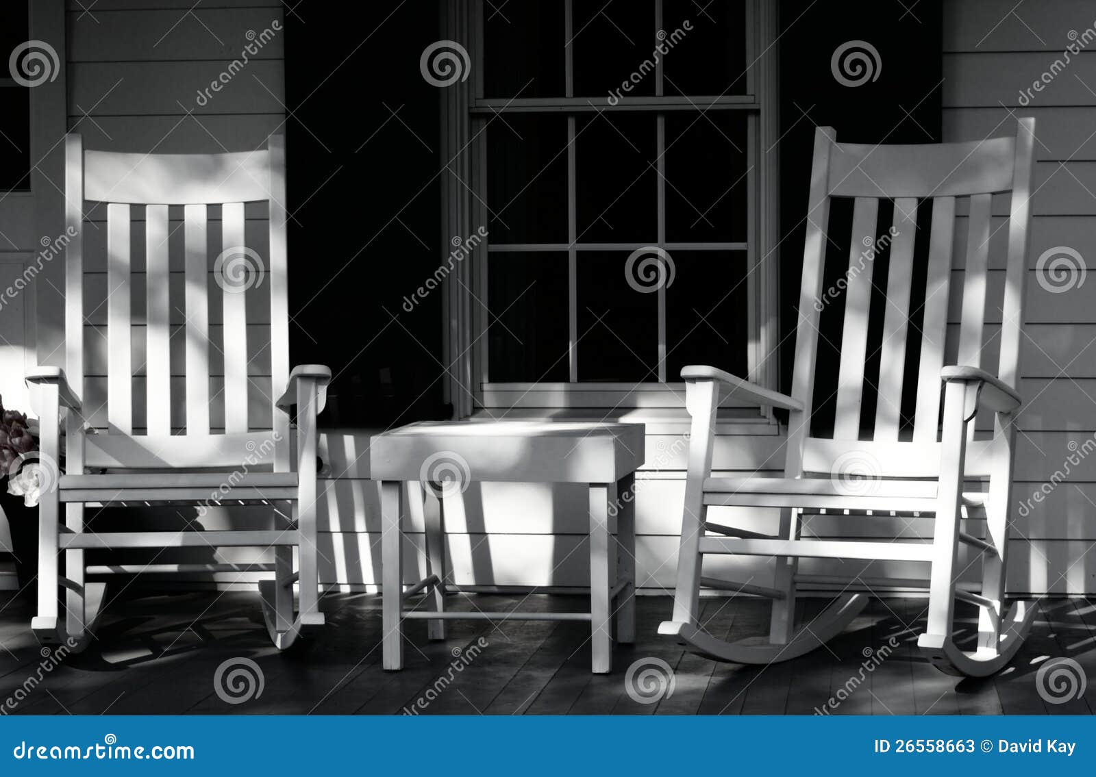 Rocking Chairs on Porch stock image. Image of floor, leisure - 26558663
