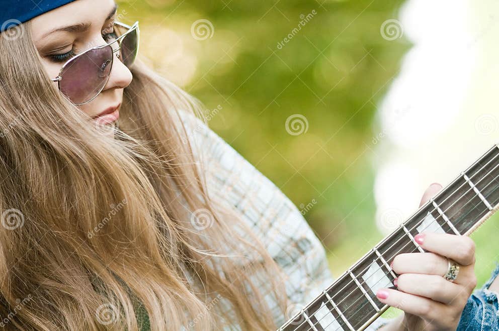 Rocking girl stock photo. Image of lifestyles, musical - 13443318