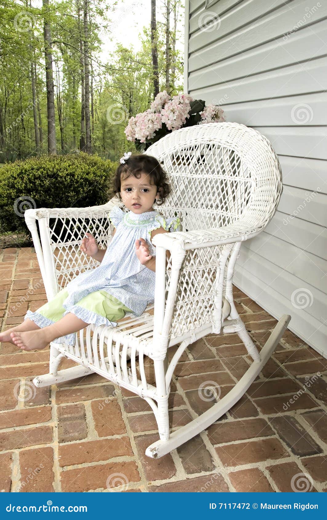 Rocking Girl stock photo. Image of leisure, toddler, years - 7117472