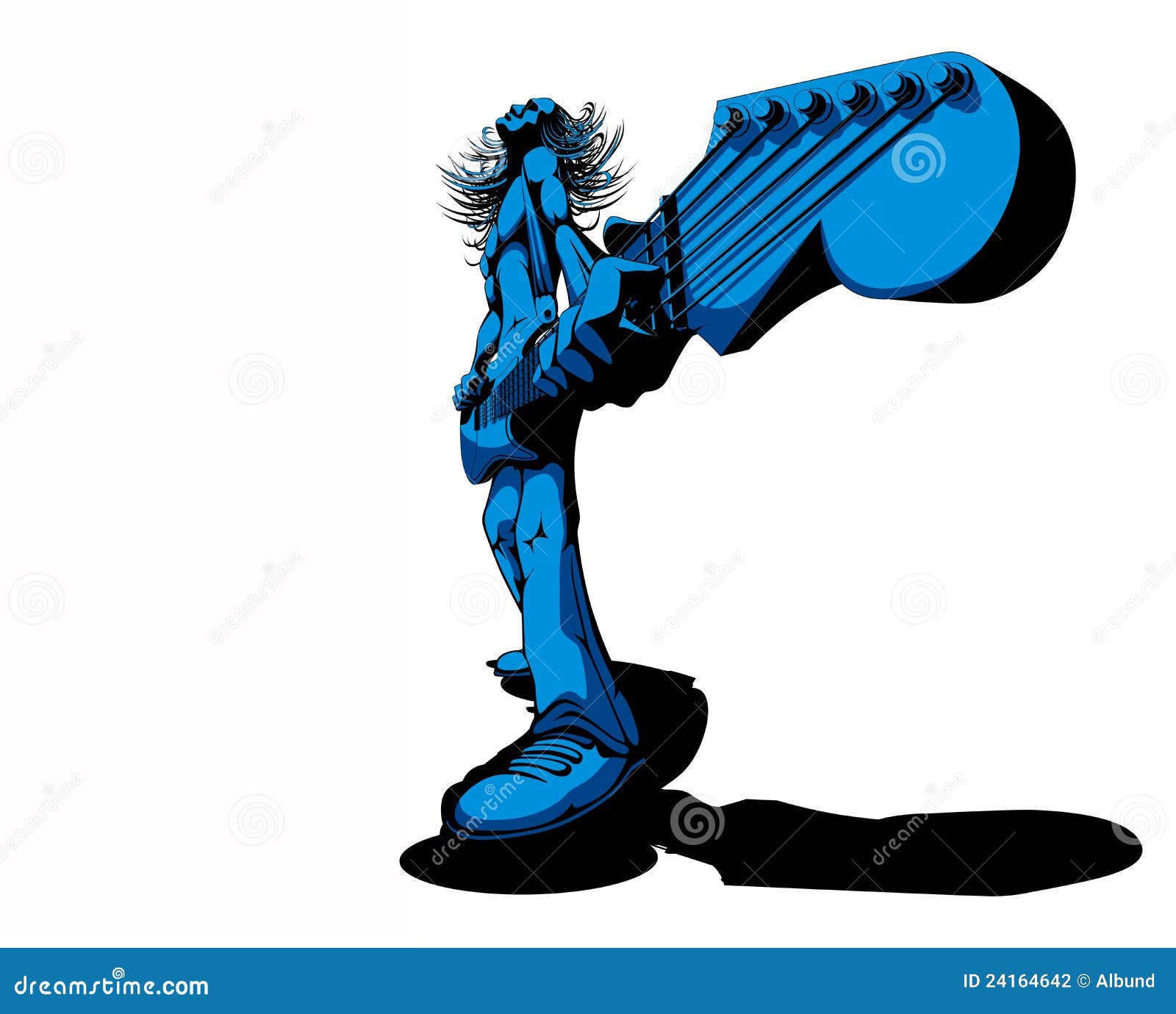 Rocking Guitar Rocker stock illustration. Illustration of rocking ...