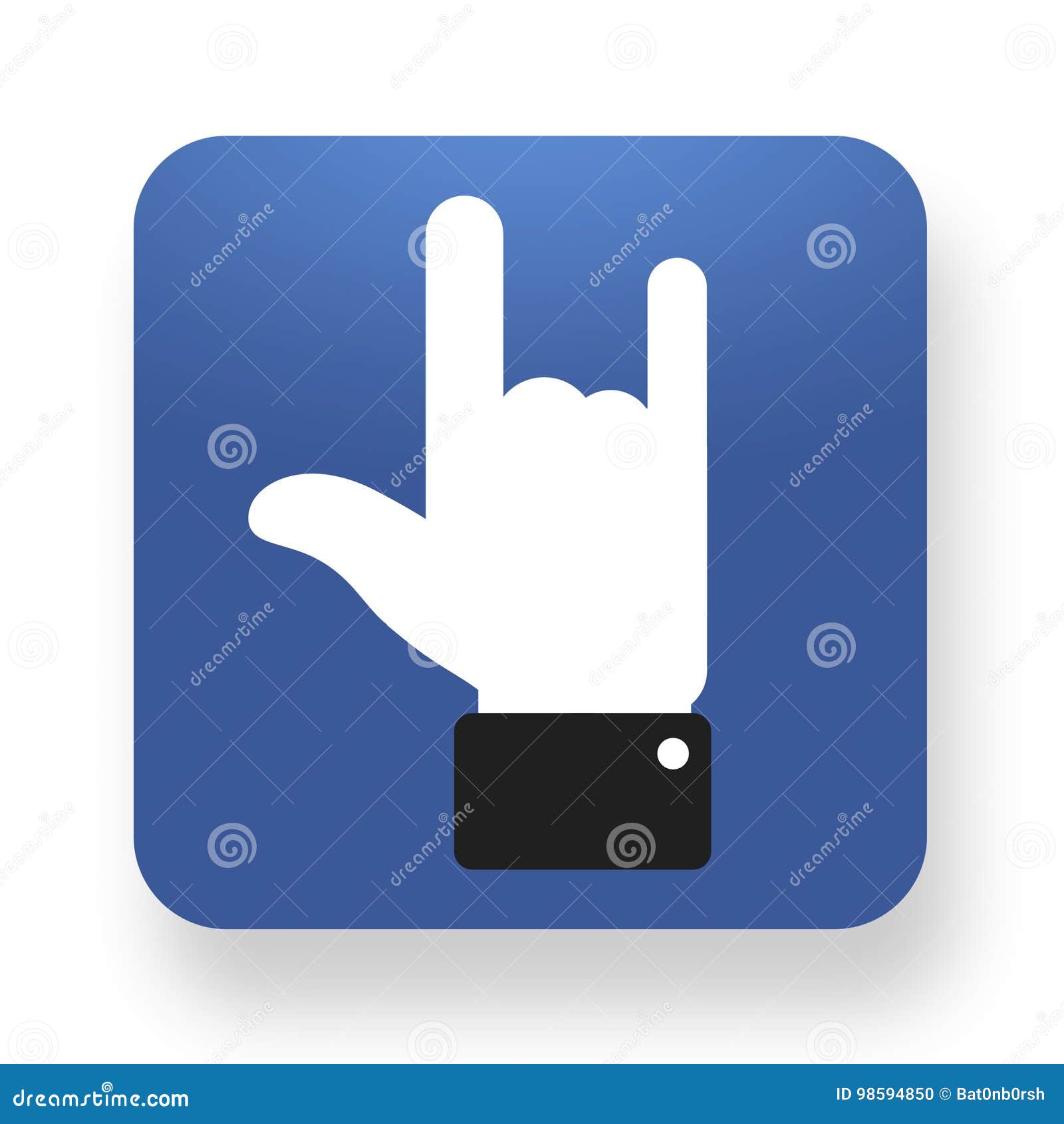 Rocking hand icon stock illustration. Illustration of black - 98594850