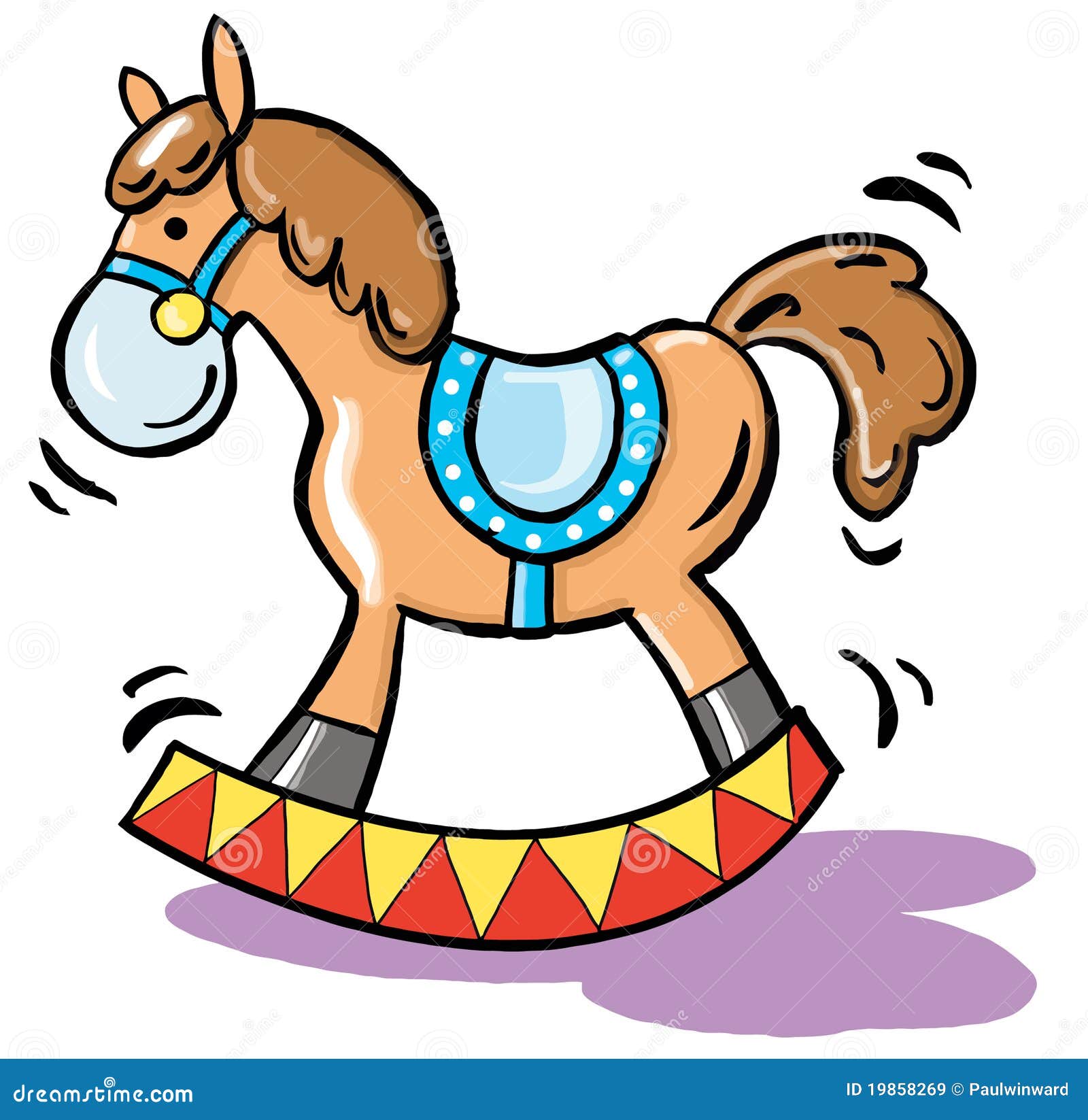 Rocking Horse stock vector. Illustration of ground, happy - 19858269