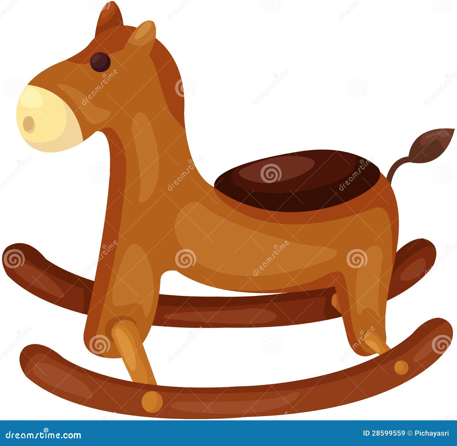 Rocking horse stock vector. Illustration of isolated - 28599559