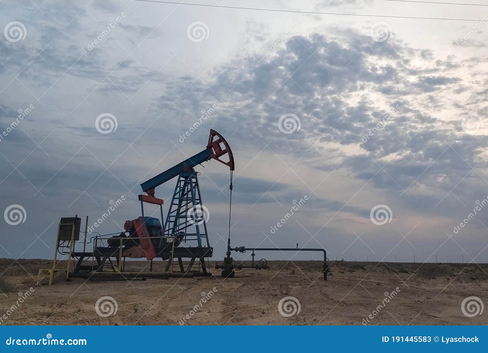 Well For Oil And Gas Production. Oil Well Wellhead . Oil Production ...