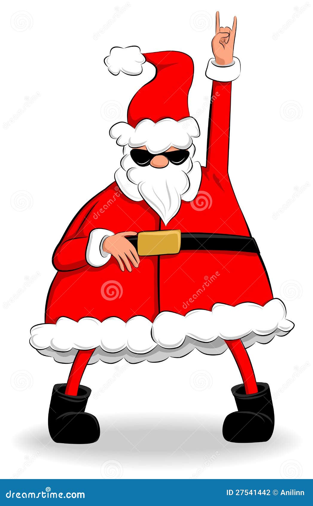 Rocking Santa stock vector. Illustration of hand, characters - 27541442