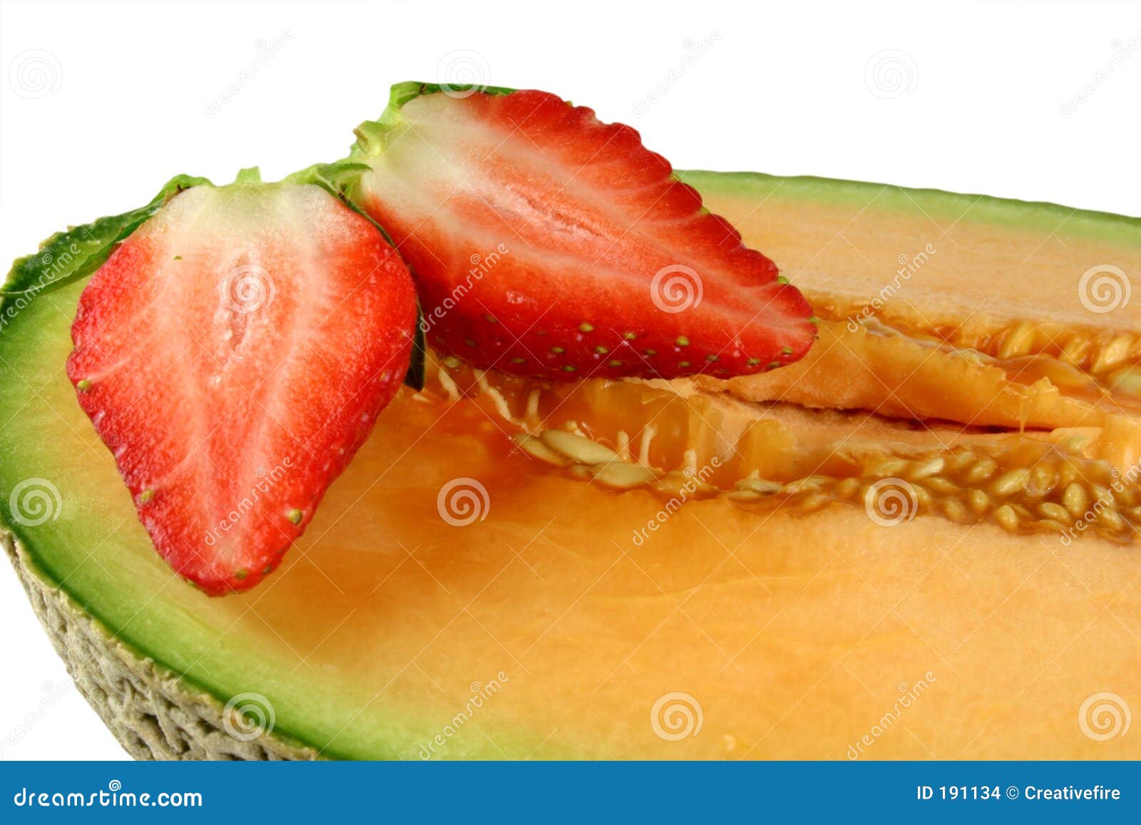 Rockmelon Strawberry stock photo. Image of flesh, green - 191134