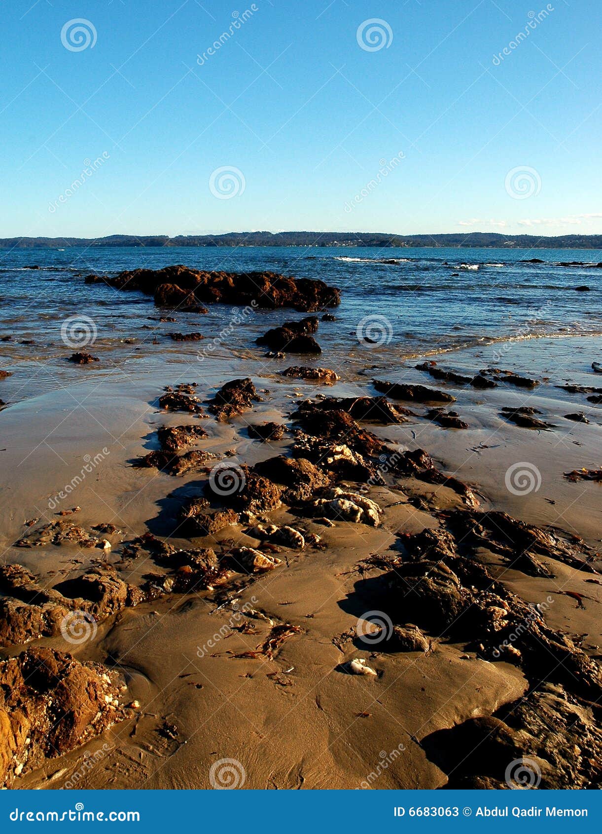 Rockpool & Beach stock image. Image of reflection - 6683063