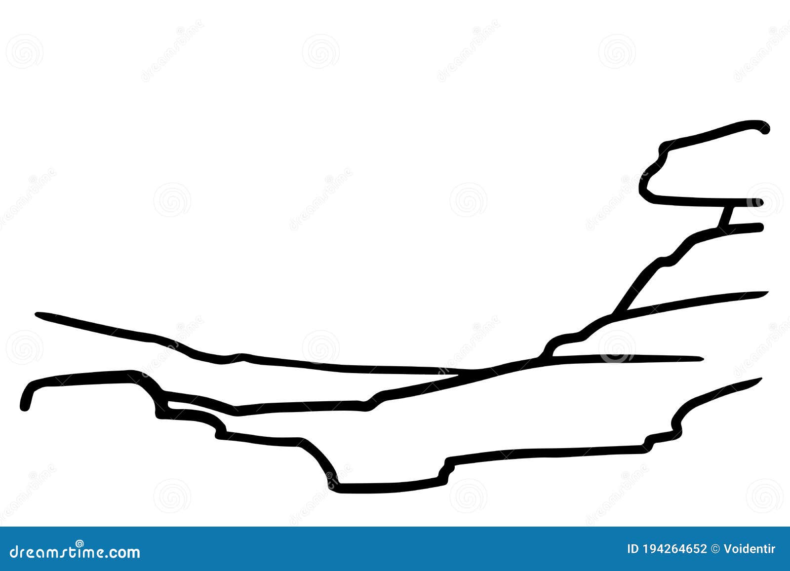 Mesa Outline Map Cartoon Vector | CartoonDealer.com #323856653
