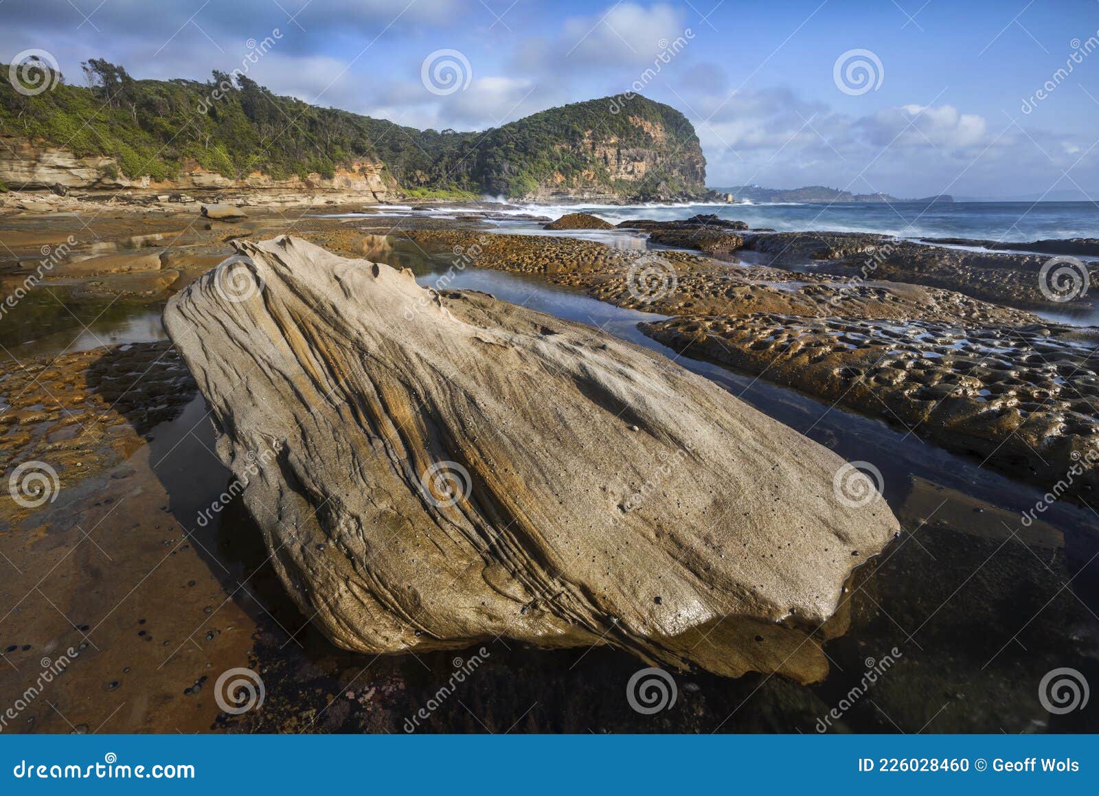 Rocks Along the Shoreline at the Beach Stock Photo - Image of island ...