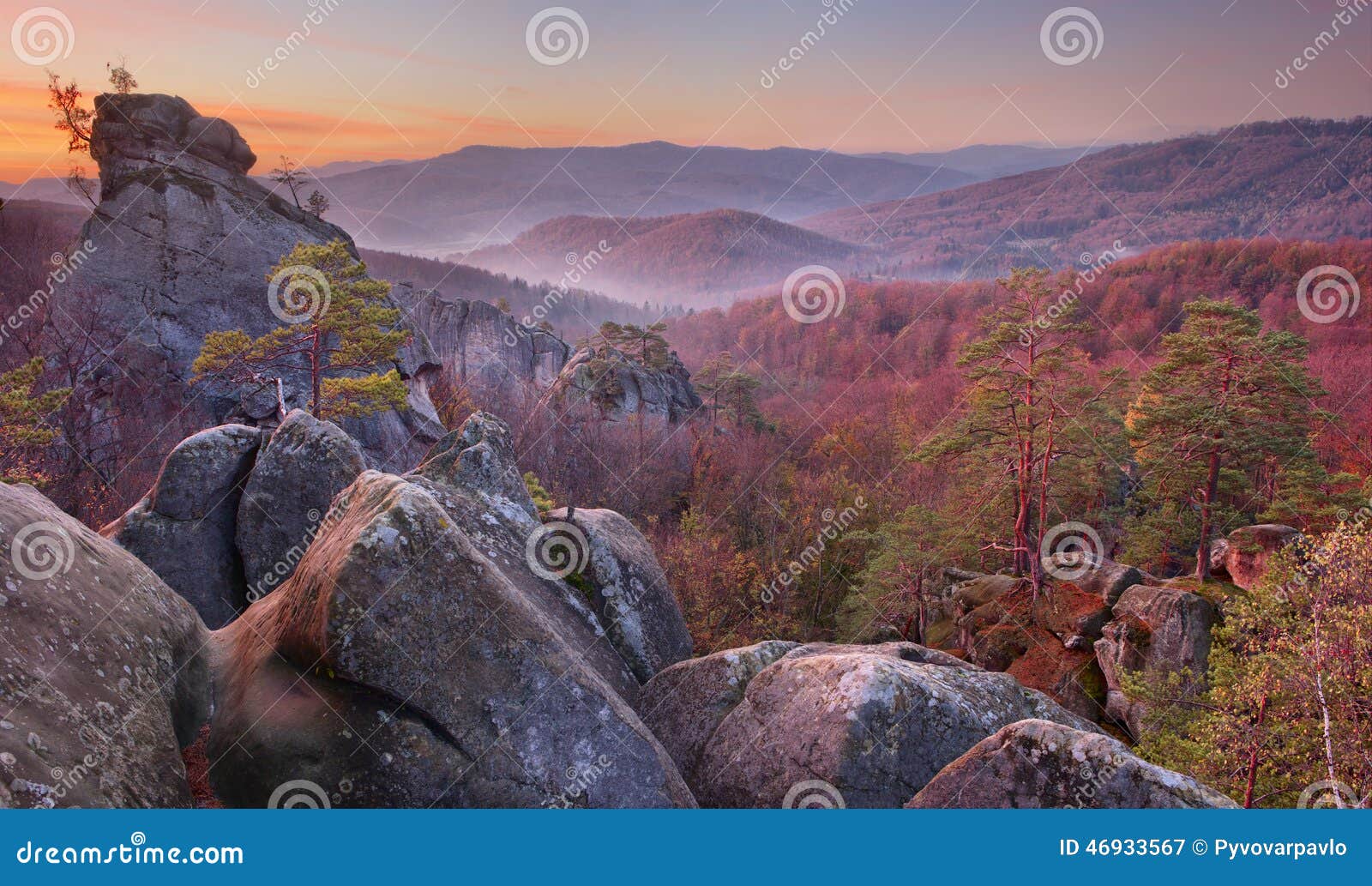 Rocks in autumn forest stock image. Image of high, boulder - 46933567