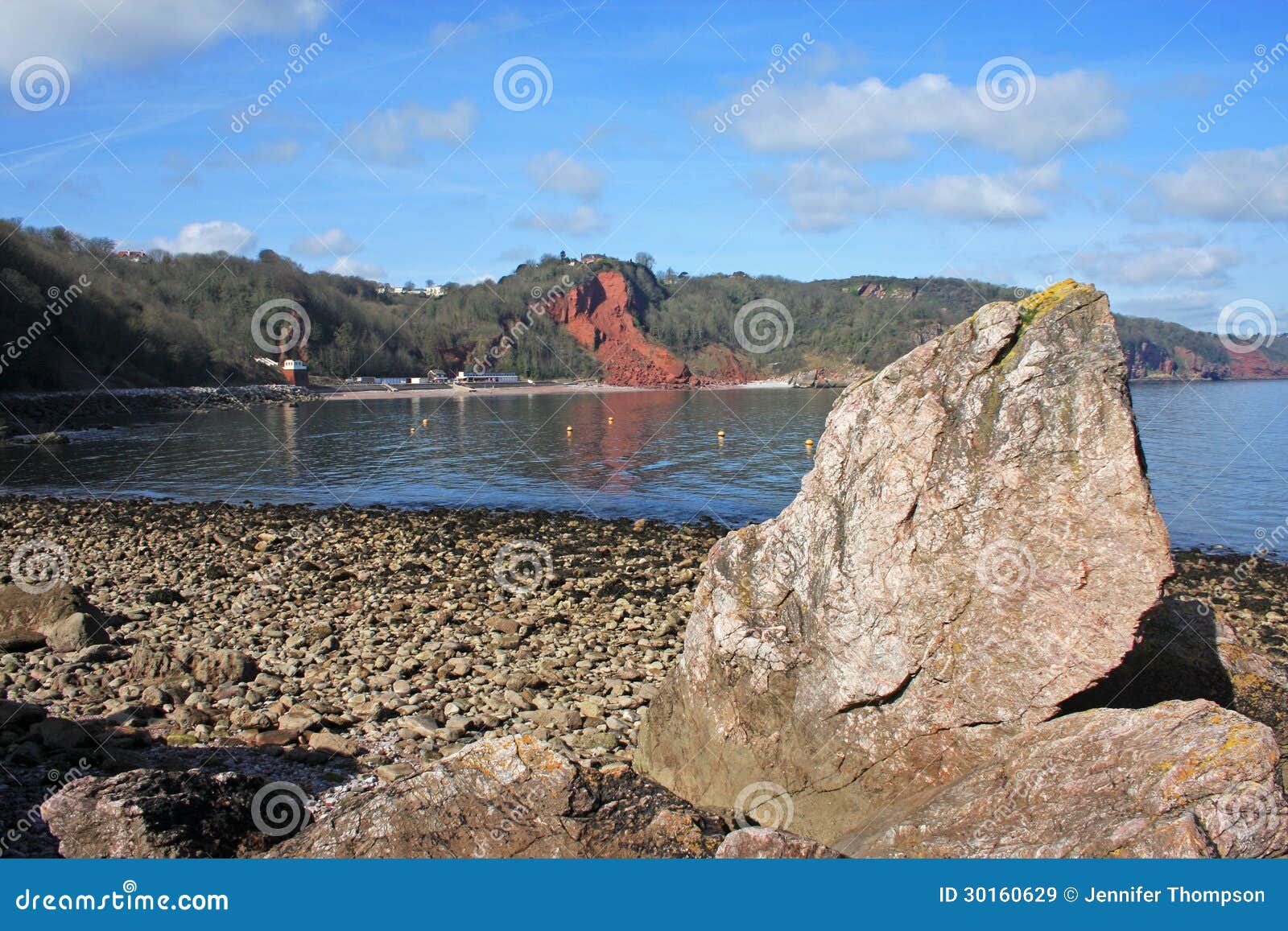 Babbacombe beach stock image. Image of beach, cloud, cliff - 30160629