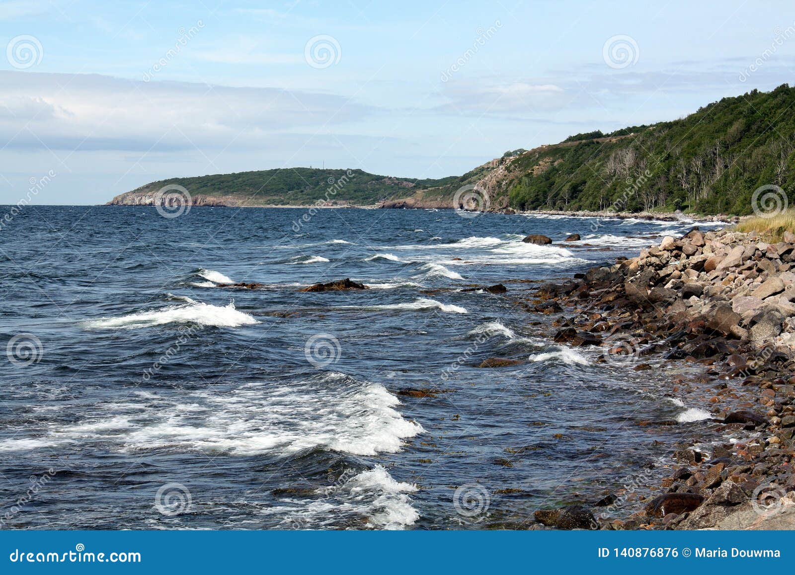 Rocks in the Baltic Sea. Bornholm Stock Photo - Image of seascape ...