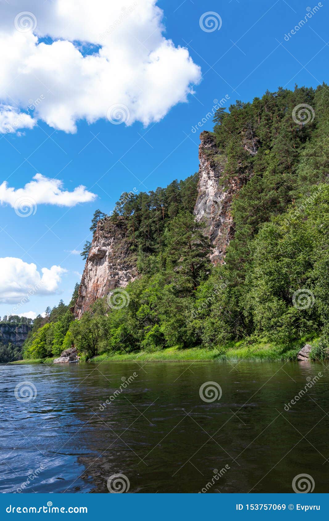 Rocks on the Bank of a Mountain River Stock Image - Image of spring ...