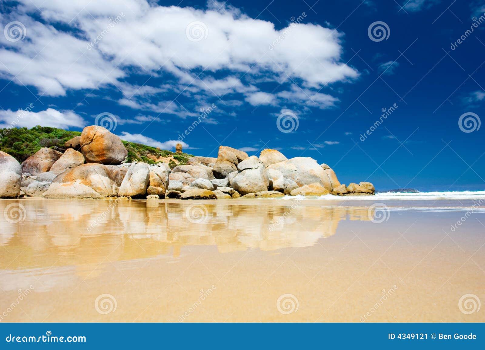 Rocks on Beach stock image. Image of bush, seascape, scenic - 4349121