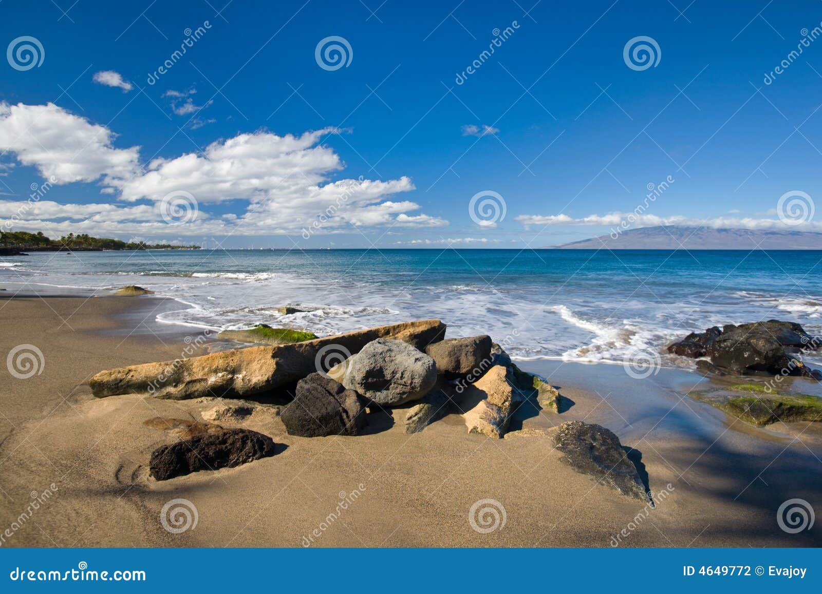 Rocks on the Beach stock photo. Image of molokai, tropical - 4649772