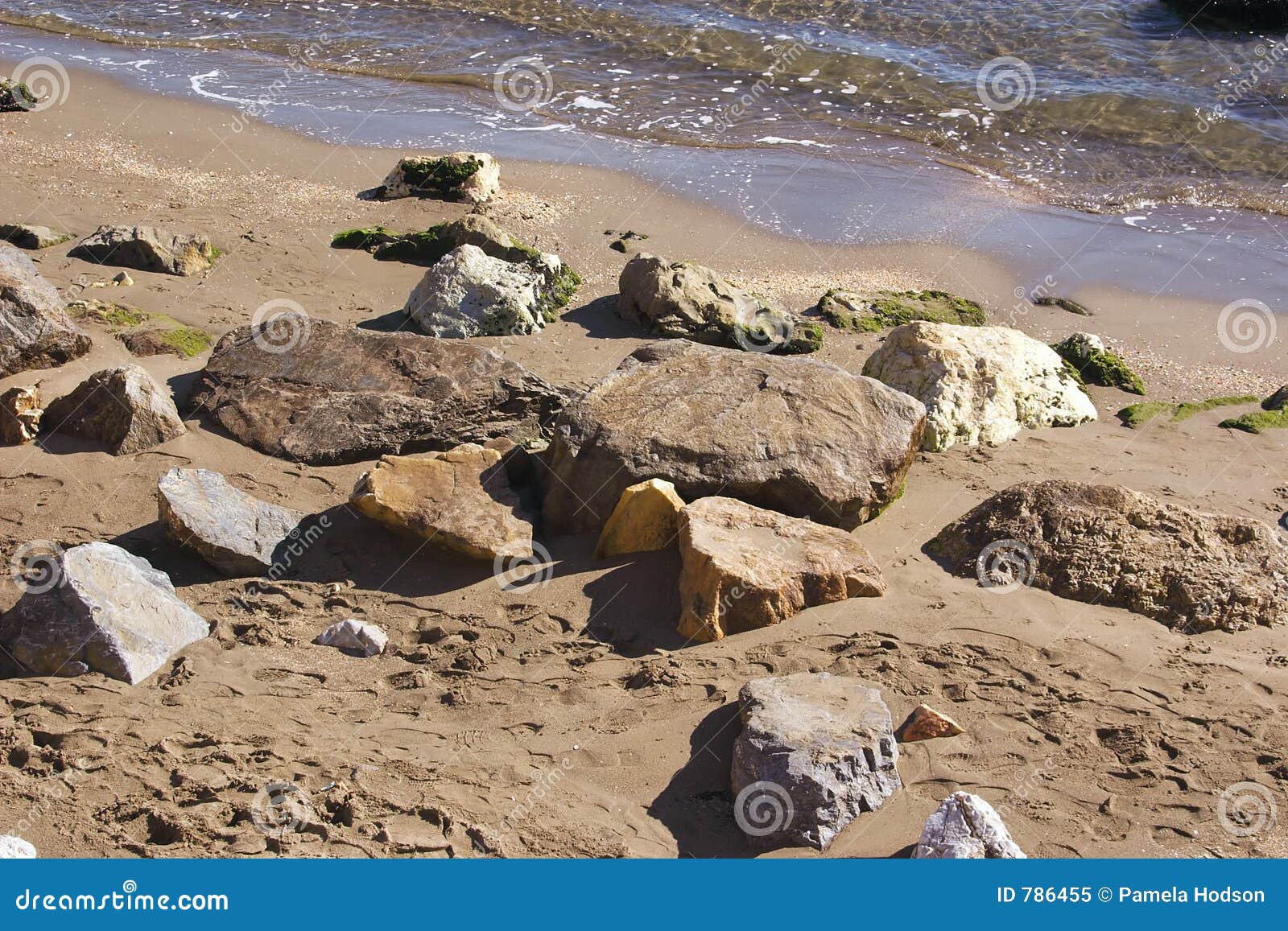 Rocks on the beach stock image. Image of beach, geological - 786455