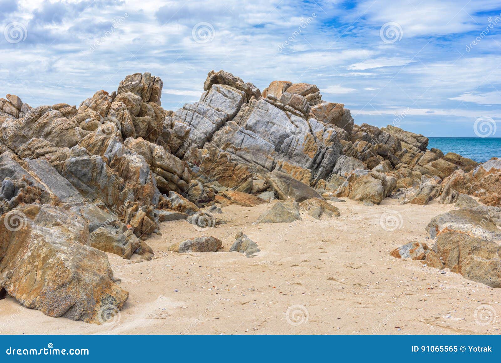 Rocks on beach stock image. Image of rock, paradise, tourism - 91065565