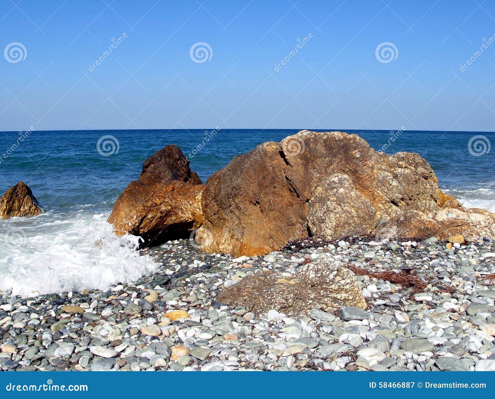 Rocks on the beach stock image. Image of rocks, life - 58466887