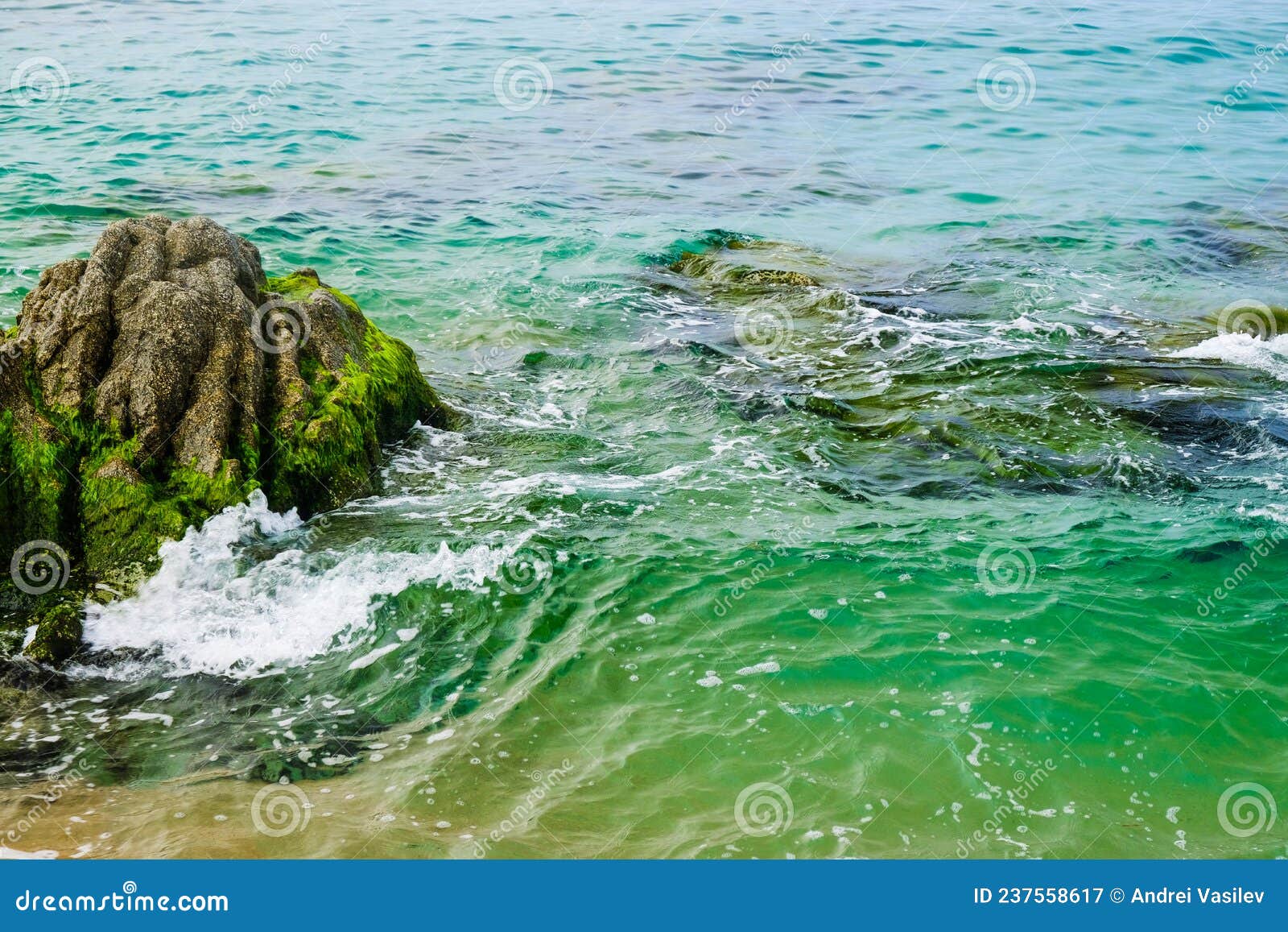 Rocks on the Beach in Lloret De Mar, Costa Brava, Spain Stock Image ...