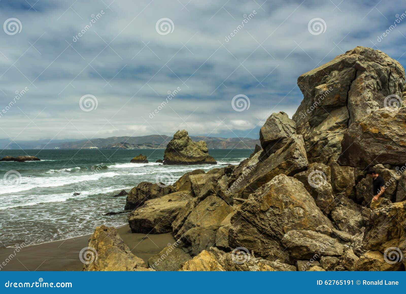 Rocks on a Beach Near San Francisco Stock Image - Image of pacific ...