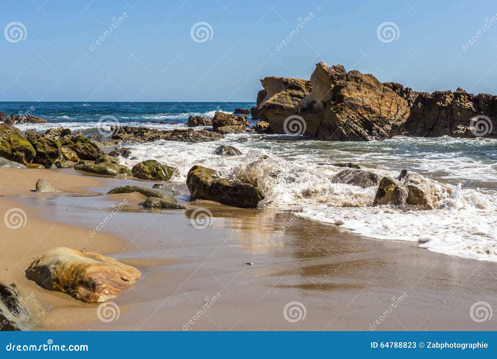 Rocks at the Beach stock image. Image of green, family - 64788823