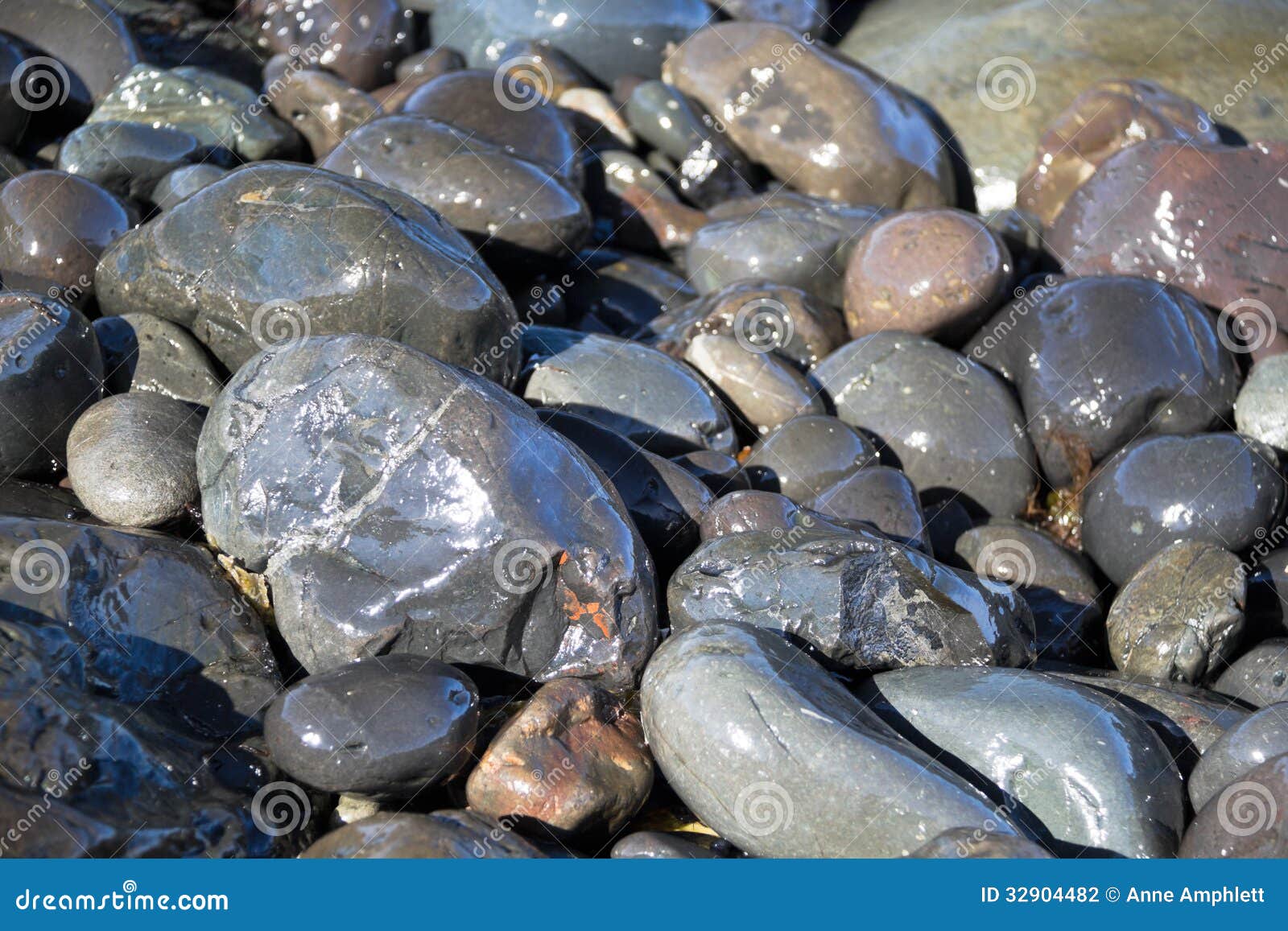Rocks on beach stock photo. Image of shape, rounded, natural - 32904482