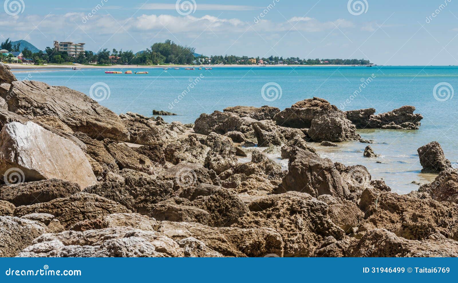 Rocks beach in Thailand stock image. Image of beautiful - 31946499