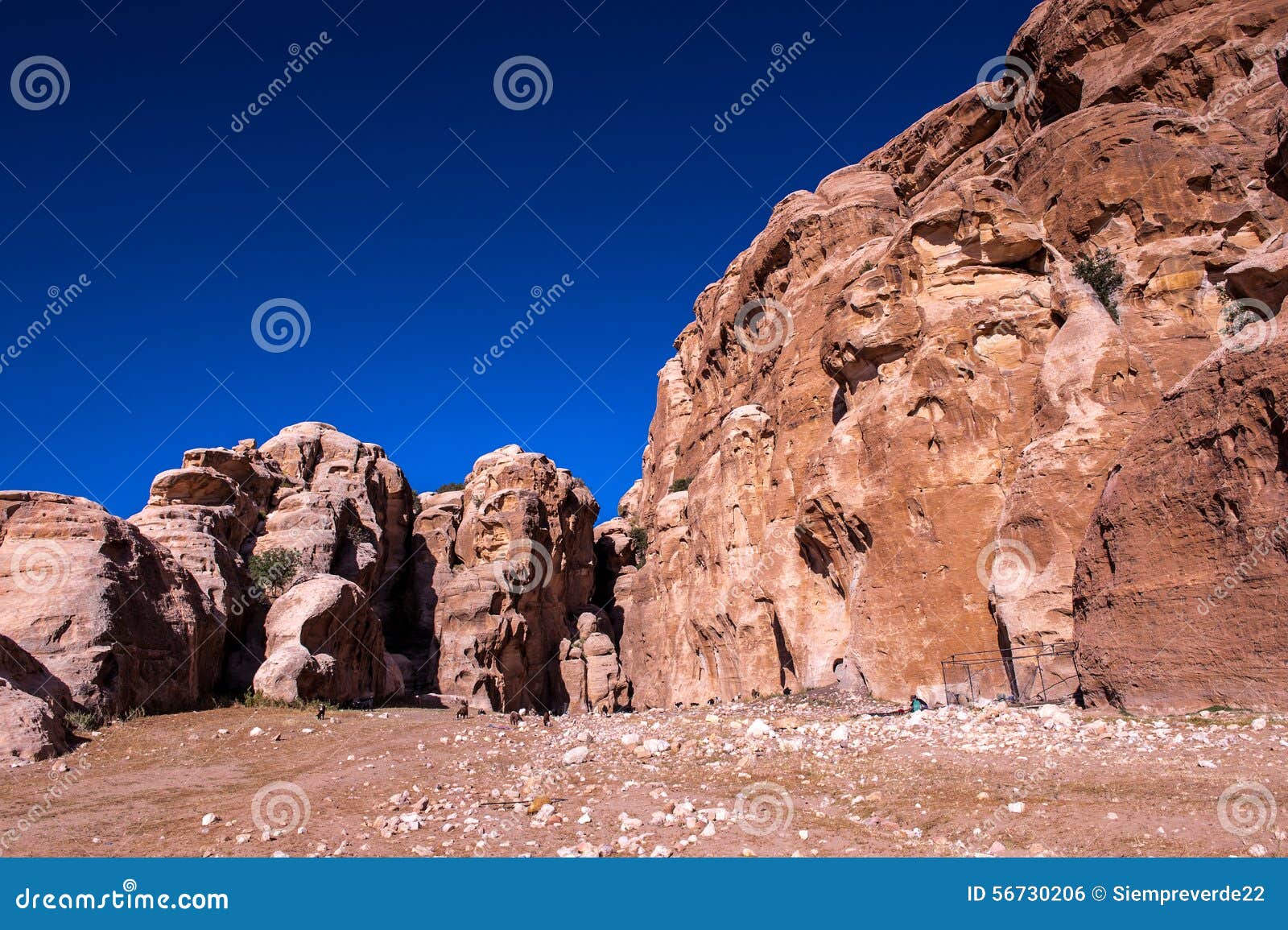Rocks of Beidha stock photo. Image of cliff, discover - 56730206