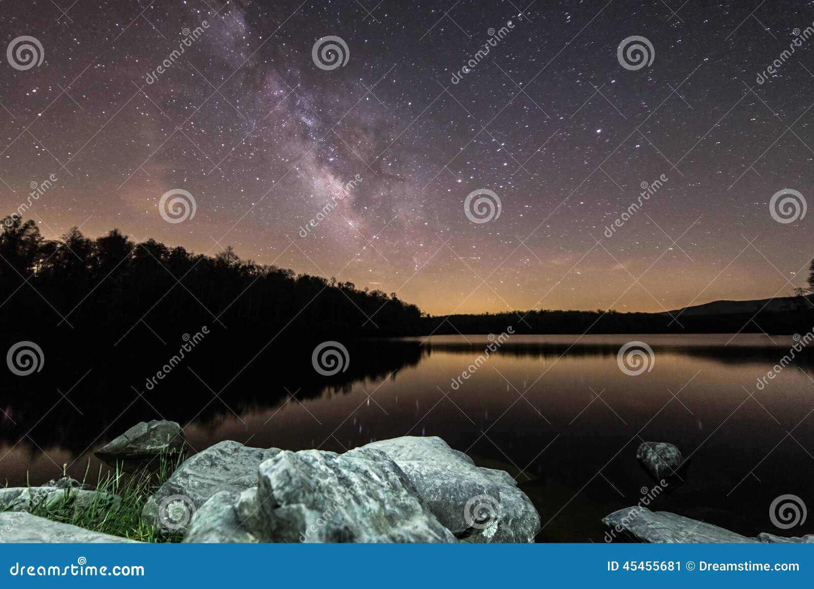 Rocks Below the Milky Way stock image. Image of milky - 45455681