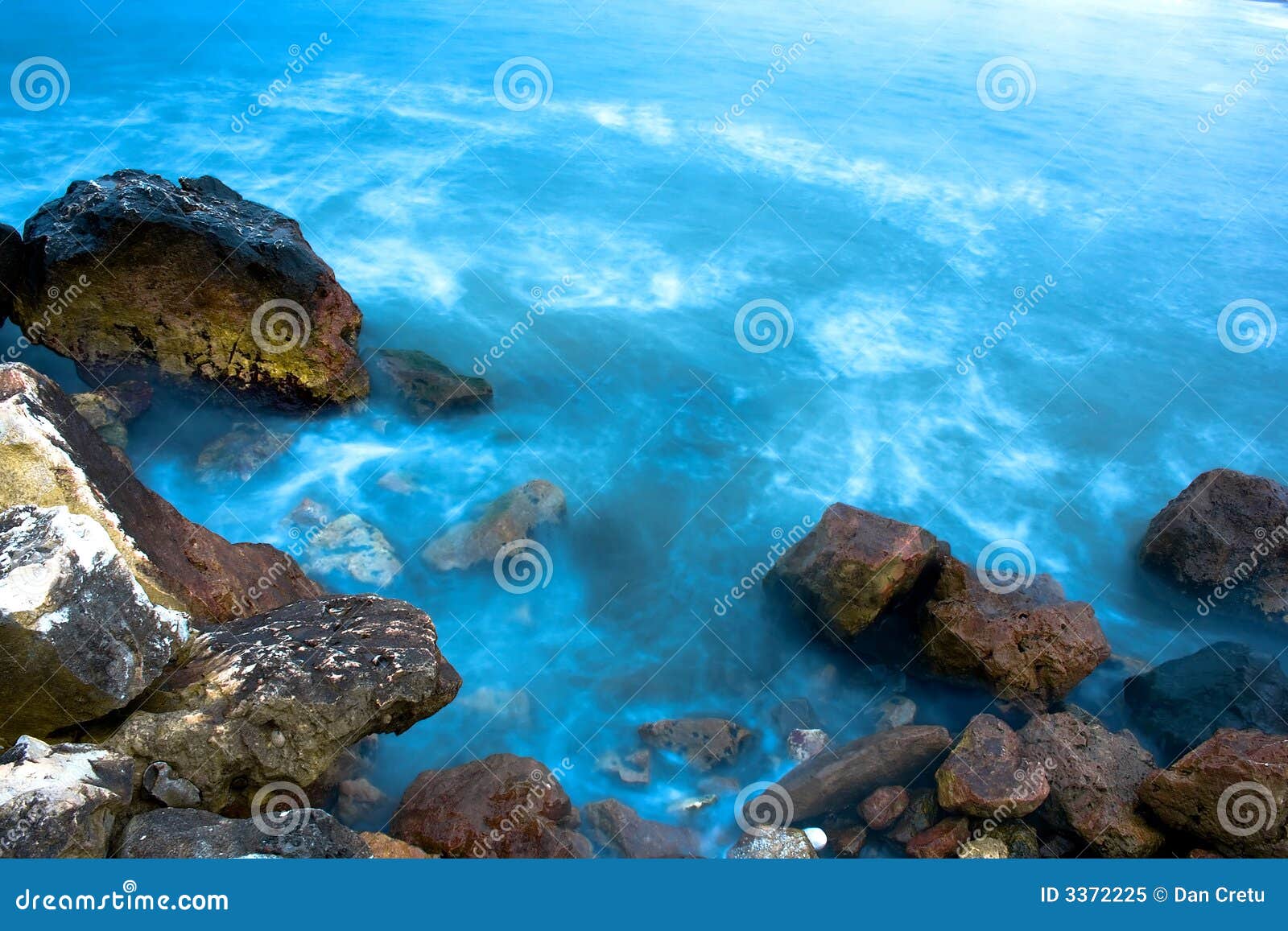 Rocks and blue sea stock image. Image of cyprus, rock - 3372225