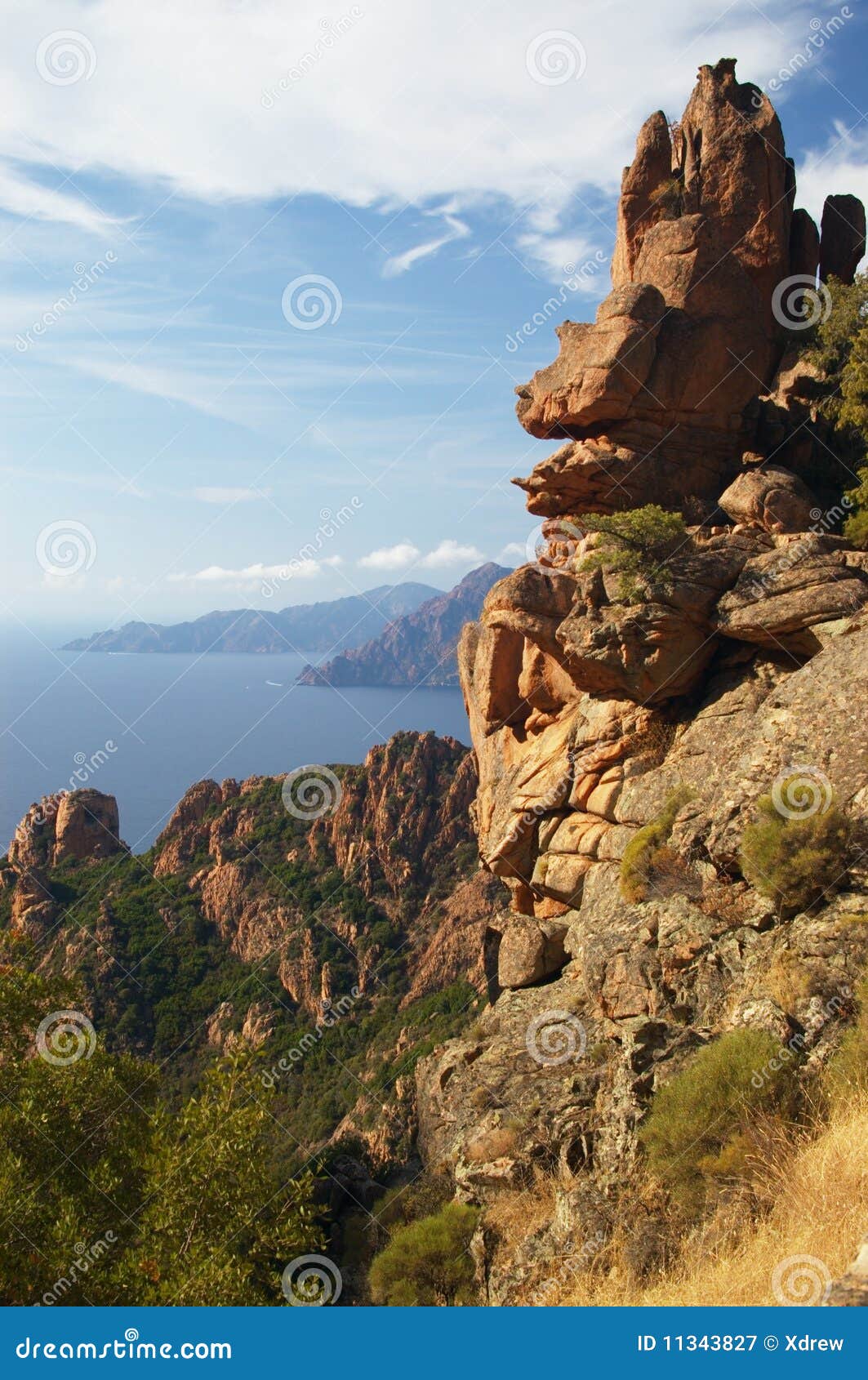 Rocks of Calanche De Piana in Corsica Stock Image - Image of gulf ...