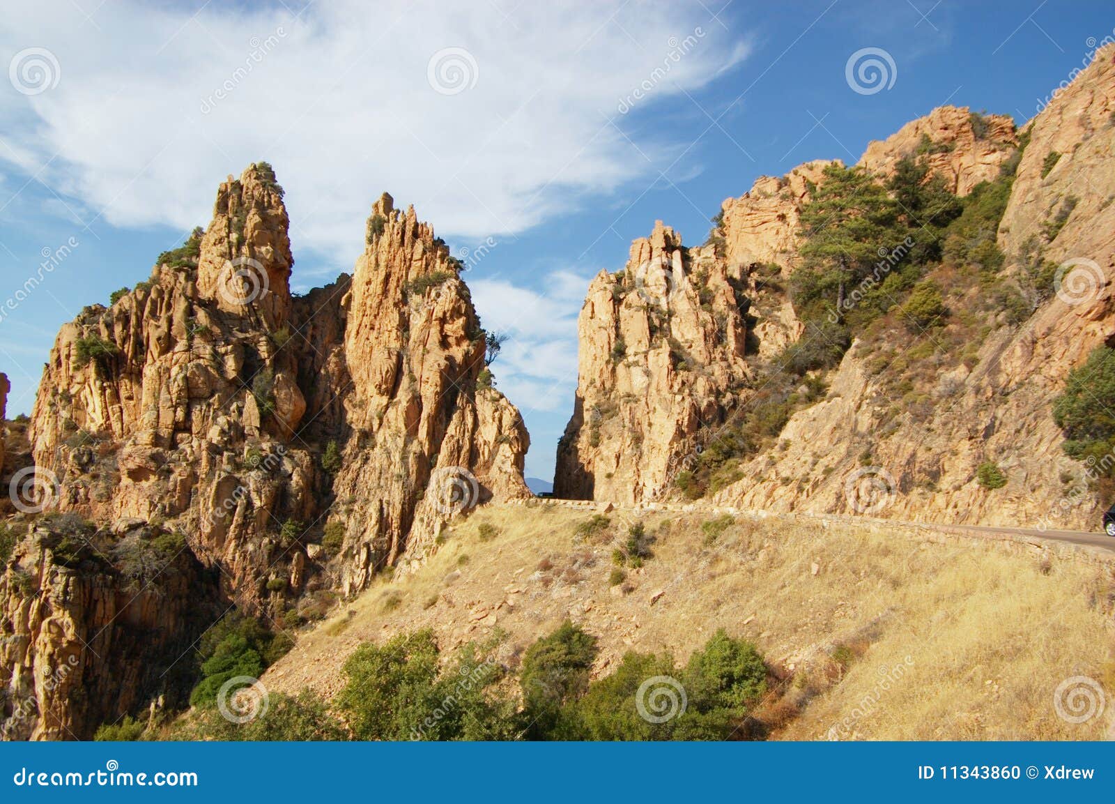 Rocks of Calanche De Piana in Corsica Stock Photo - Image of mineral ...