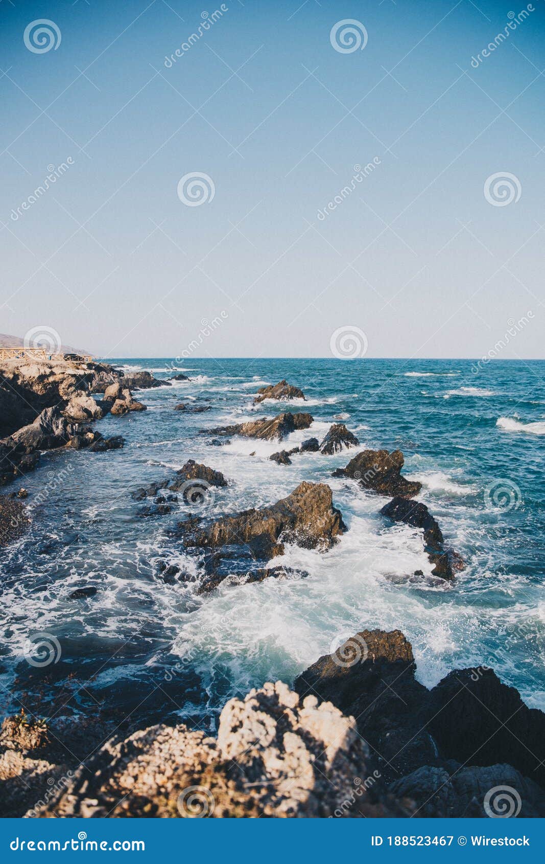 Rocks and Cliffs on the Beach in Playa De Los Muertos, Spain Stock ...