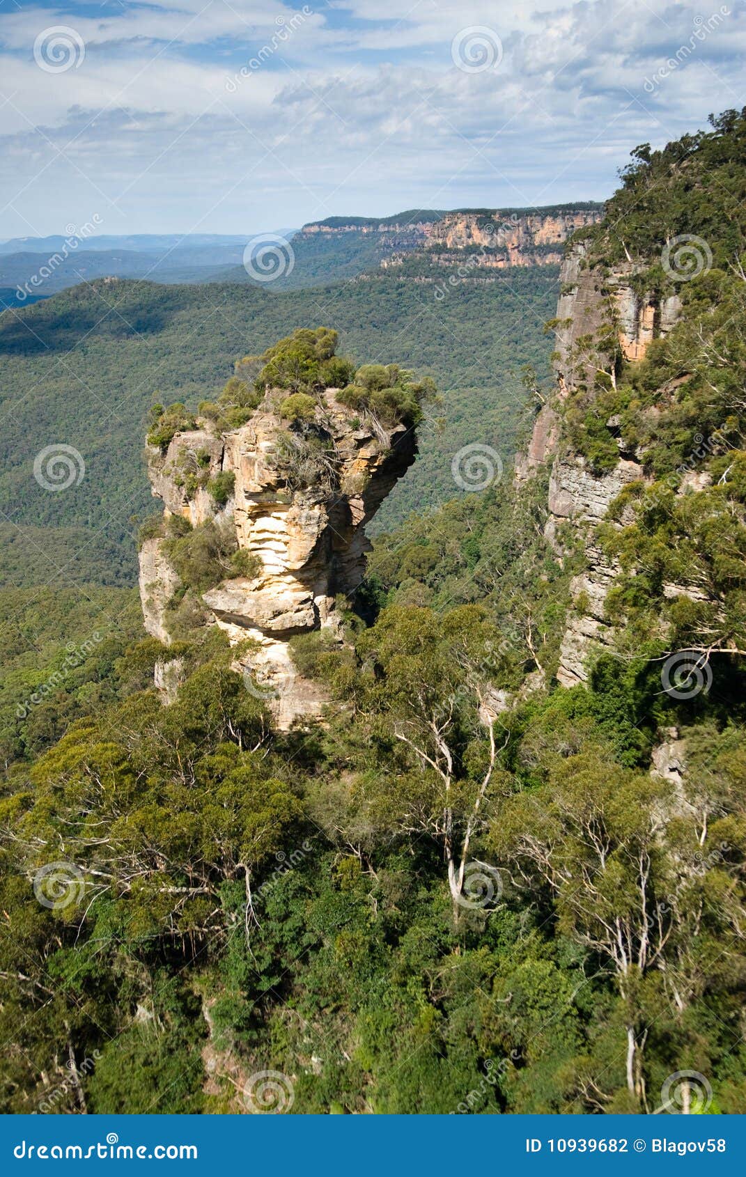 Rocks and Cliffs of Blue Mountains Stock Photo - Image of sheer ...