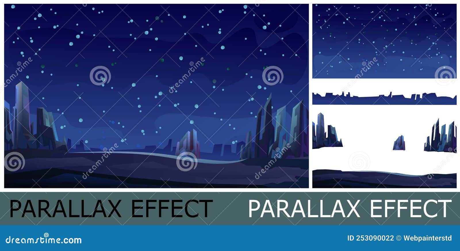 Rocks Cliffs Landscape. Unexplored Planets. Image From Layers For ...