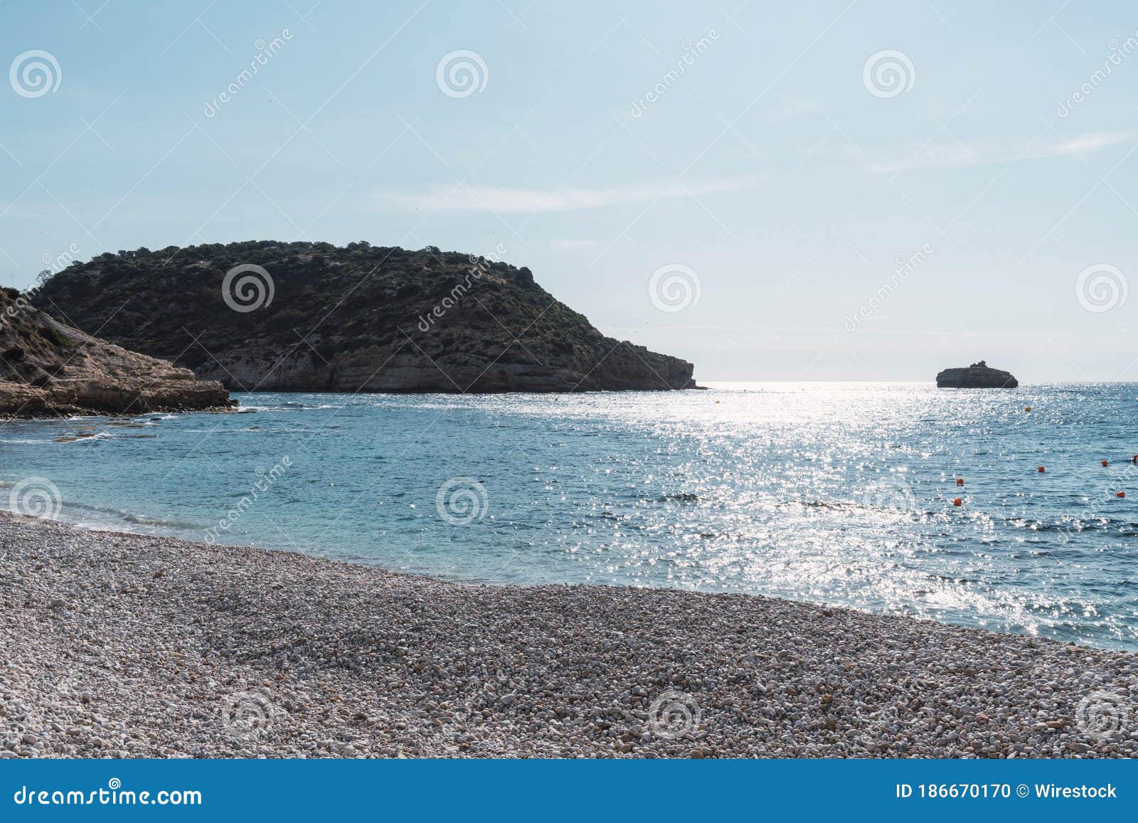 Rocks and Cliffs in the Mediterranean Sea in Spain Stock Photo - Image ...