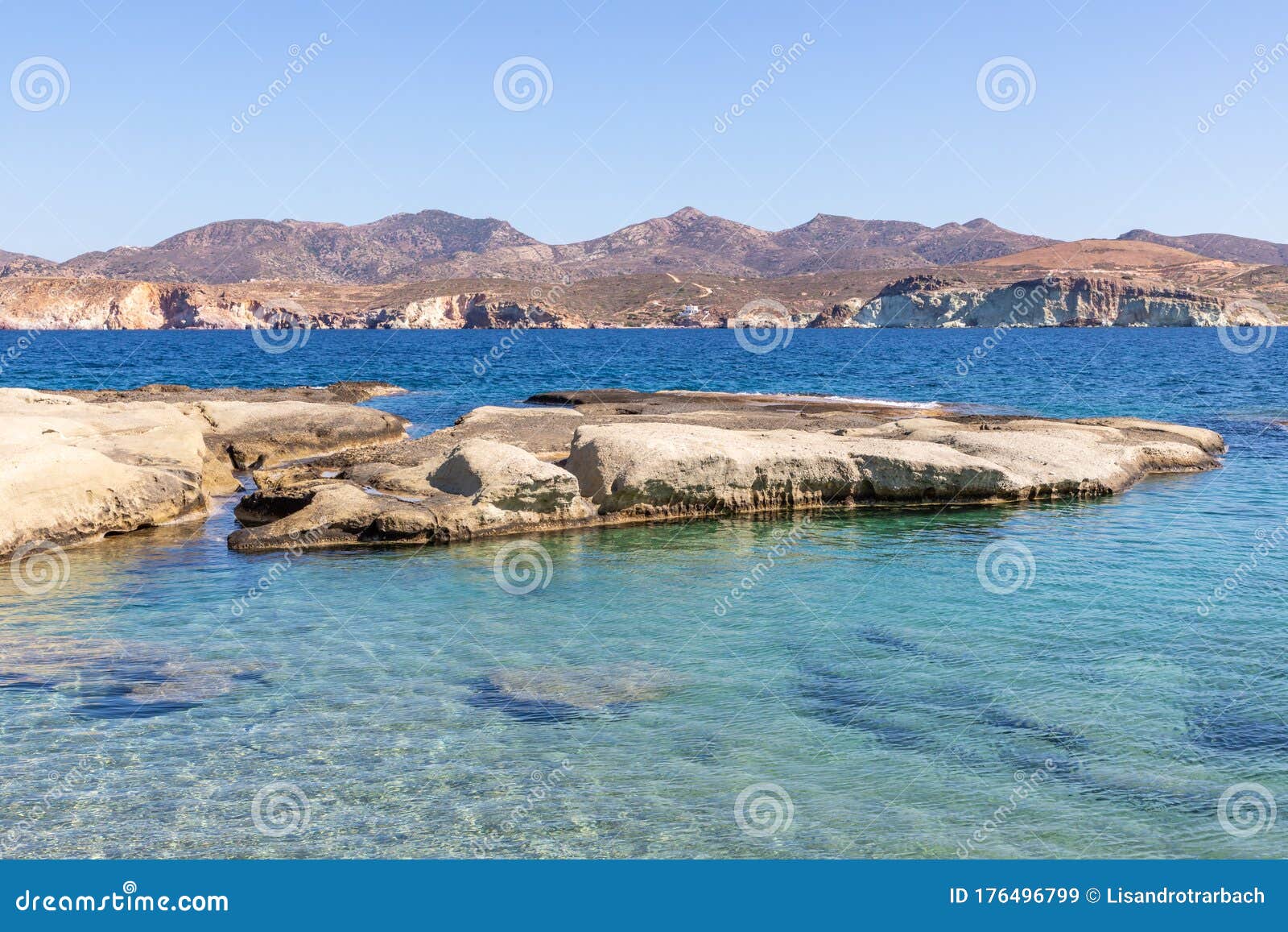 Rocks and Cliffs in Pollonia Beach Stock Image - Image of greece ...