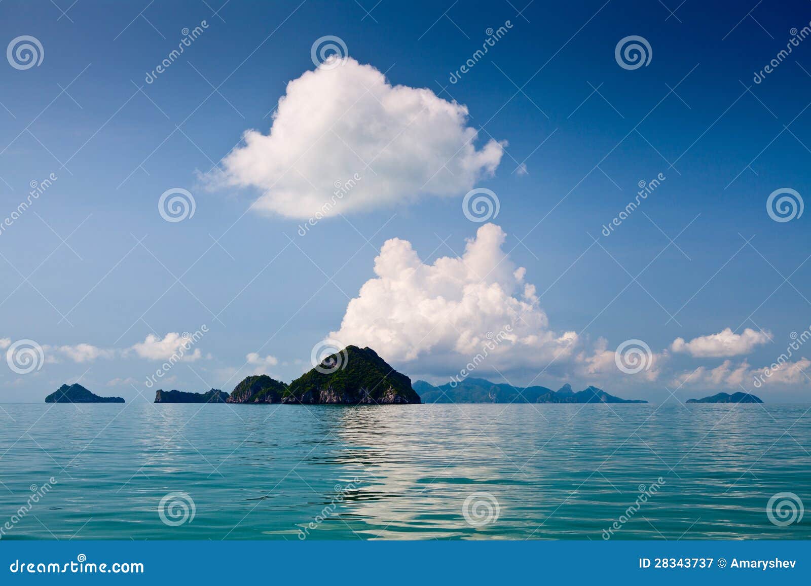 Rocks and Clouds in the Siam Gulf Stock Image - Image of islands ...