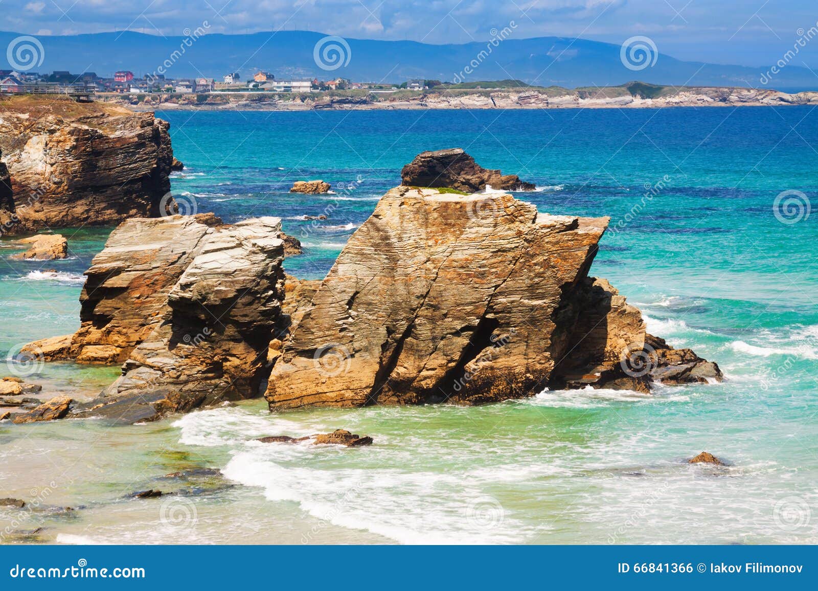 Rocks at coast of Spain stock photo. Image of nature - 66841366