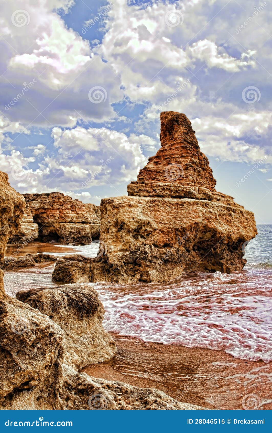 Rocks and Coves in the Beach Stock Photo - Image of europe, coves: 28046516