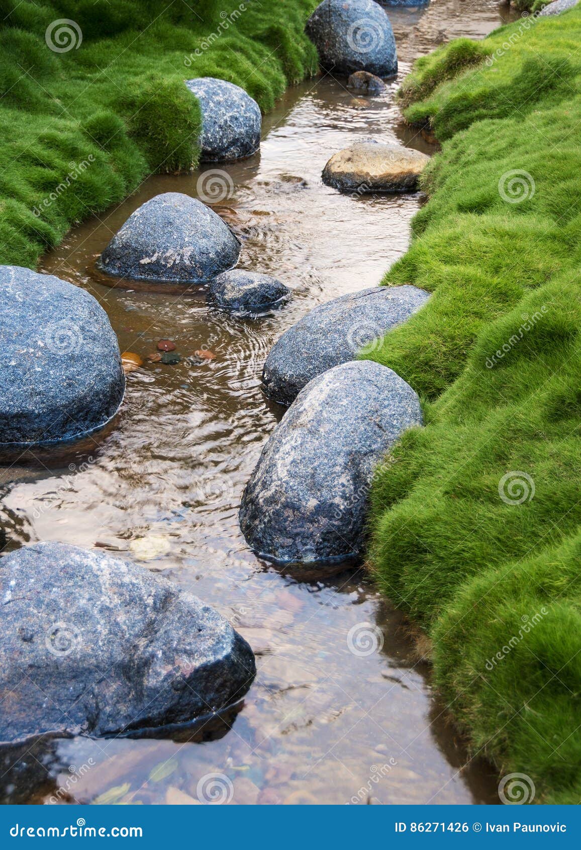 Rocks in a Creek stock photo. Image of landscape, perspective - 86271426